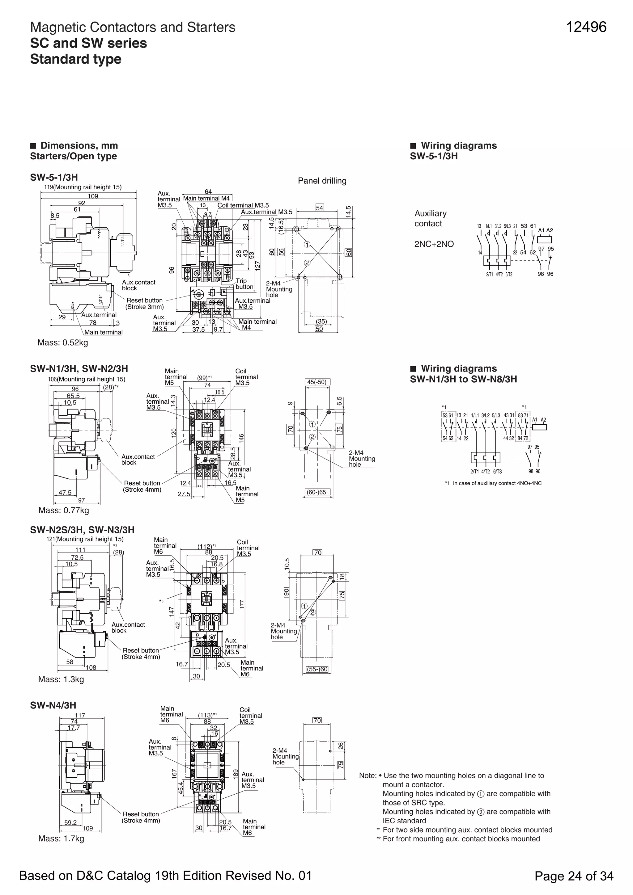 Fuji sc and sw series contactors | PDF