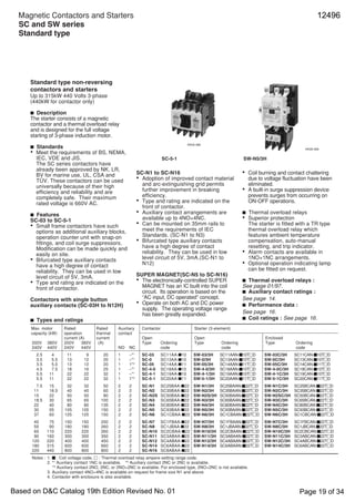 Fuji sc and sw series contactors | PDF