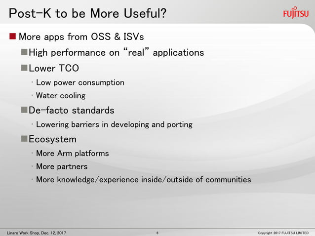 Post K Building The Arm Hpc Ecosystem Ppt