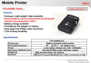 Fujitsu Thermal Printers | PPT | Computer Peripherals | Computing
