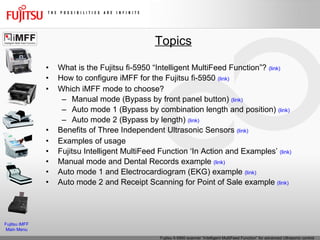 Fujitsu fi-5950 Intelligent MultiFeed Function (iMFF) for Advanced ...