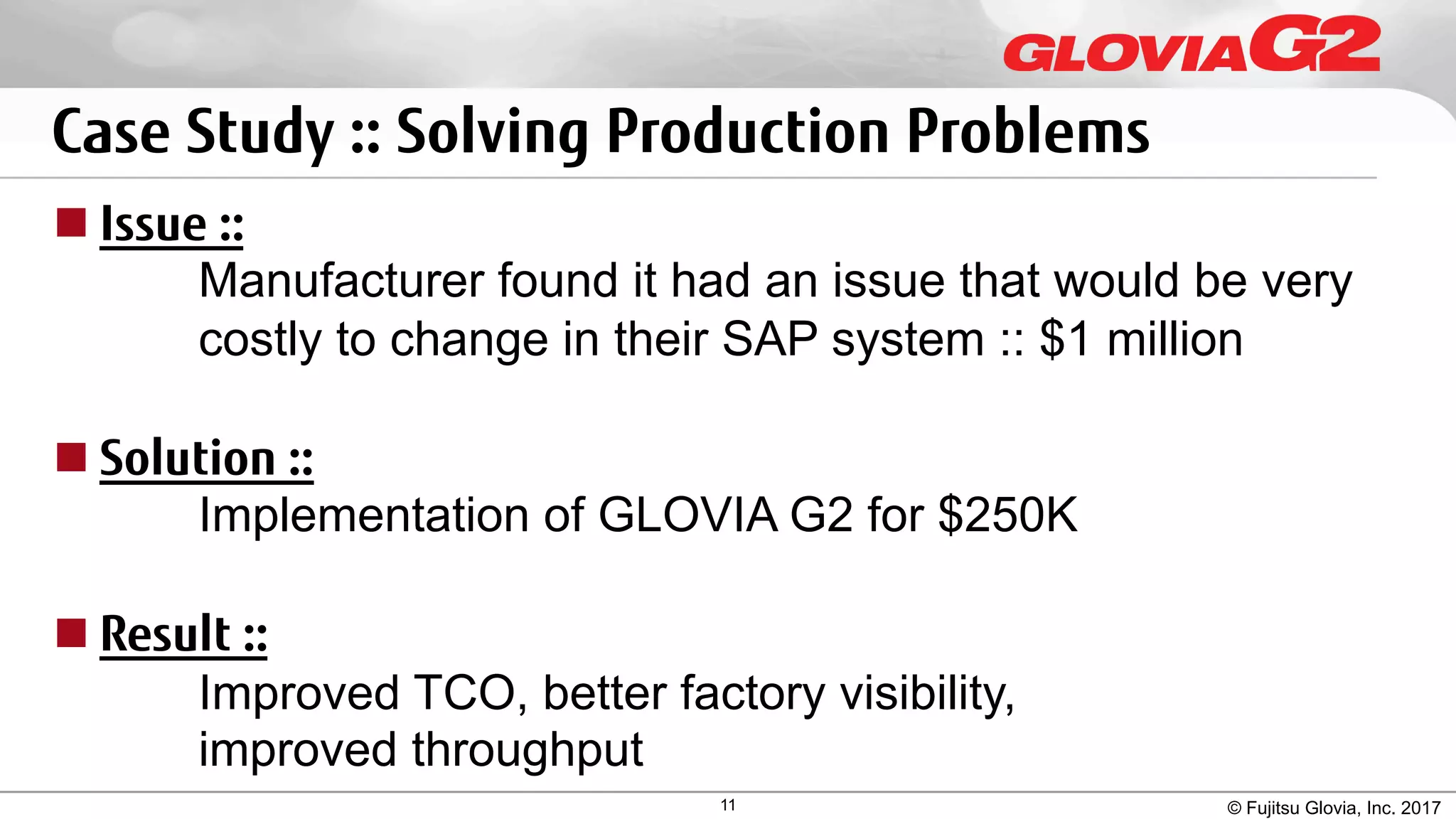 Fujitsu Glovia, Inc. and SAP Hybrid Solution to ERP Manufacturing | PDF
