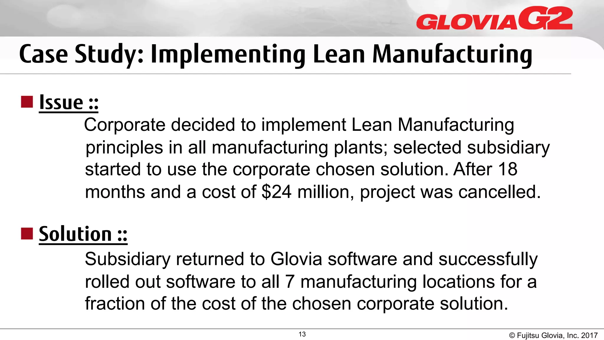 Fujitsu Glovia, Inc. and SAP Hybrid Solution to ERP Manufacturing | PDF