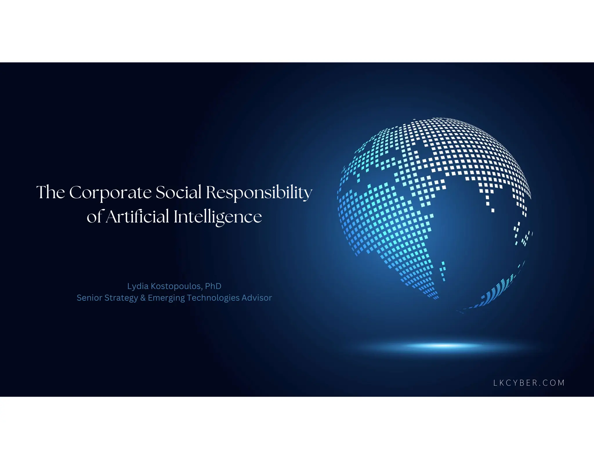 The Corporate Social Responsibility of Artificial Intelligence | PPT