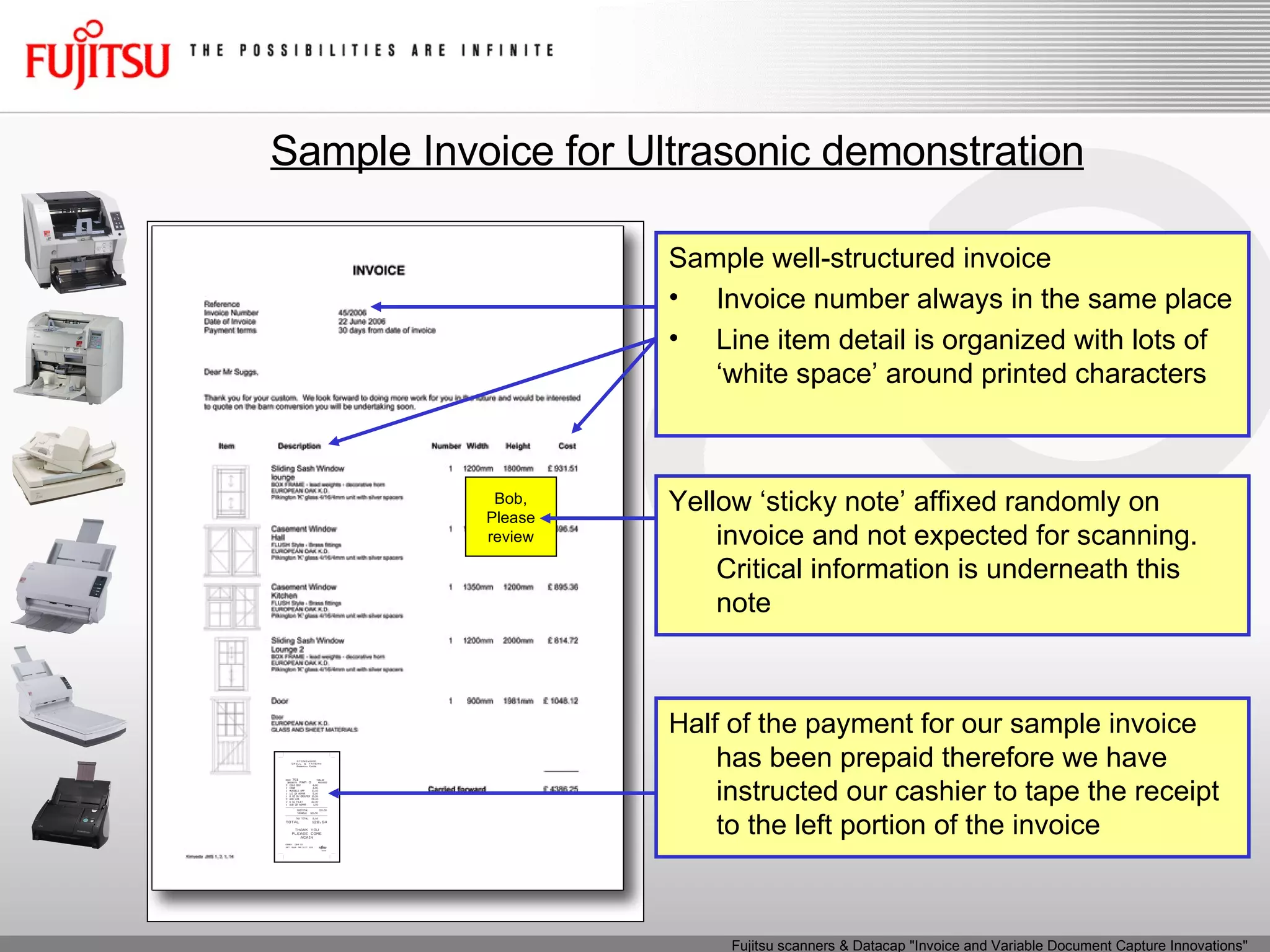 Fujitsu Scanners And Datacap Invoice And Variable Document Capture