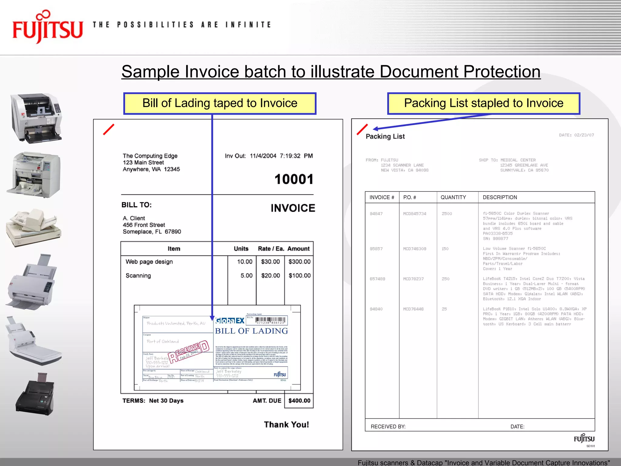 Fujitsu Scanners And Datacap Invoice And Variable Document Capture