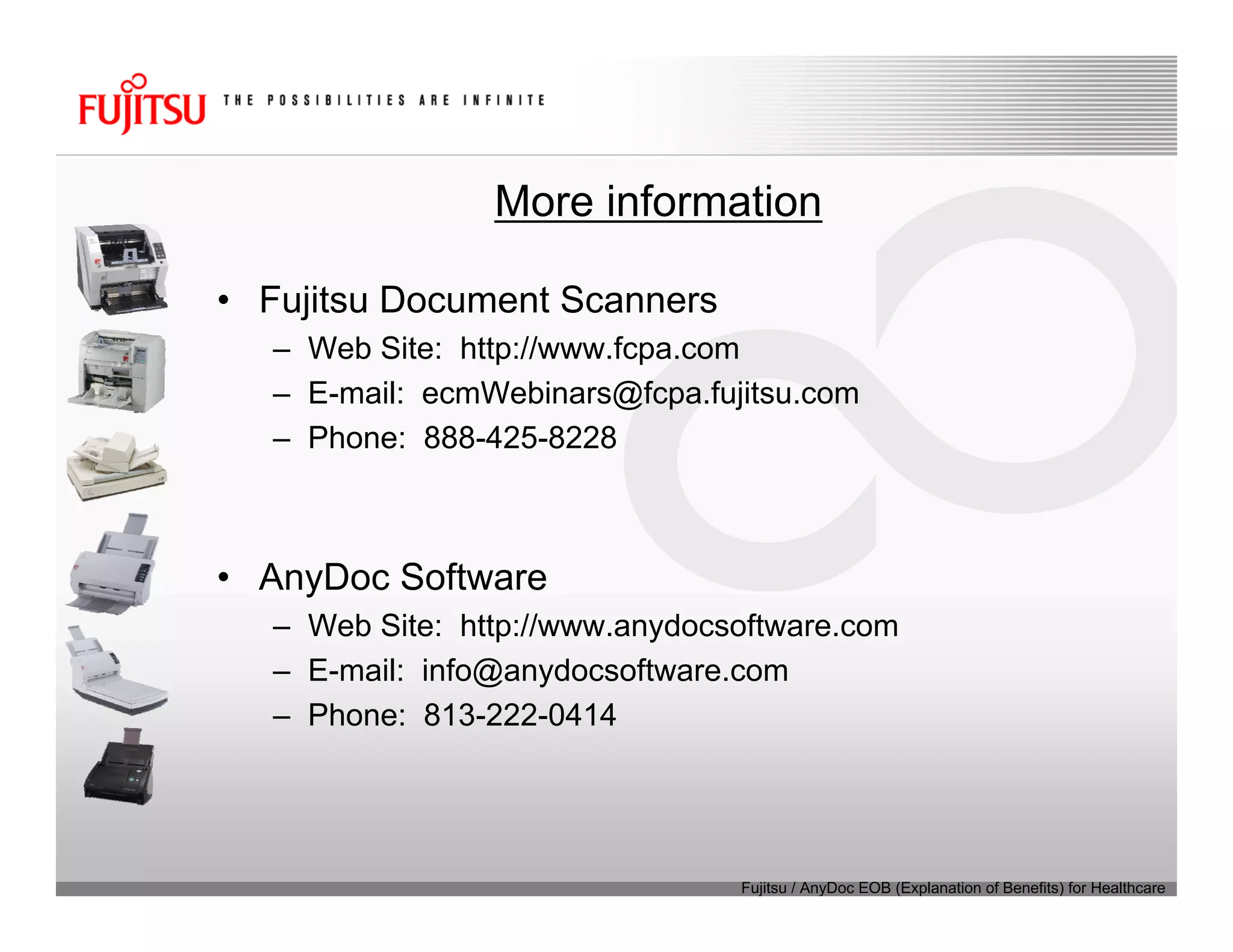 Fujitsu Scanners & AnyDoc® EOB (Explanation Of Benefits) For Healthcare ...