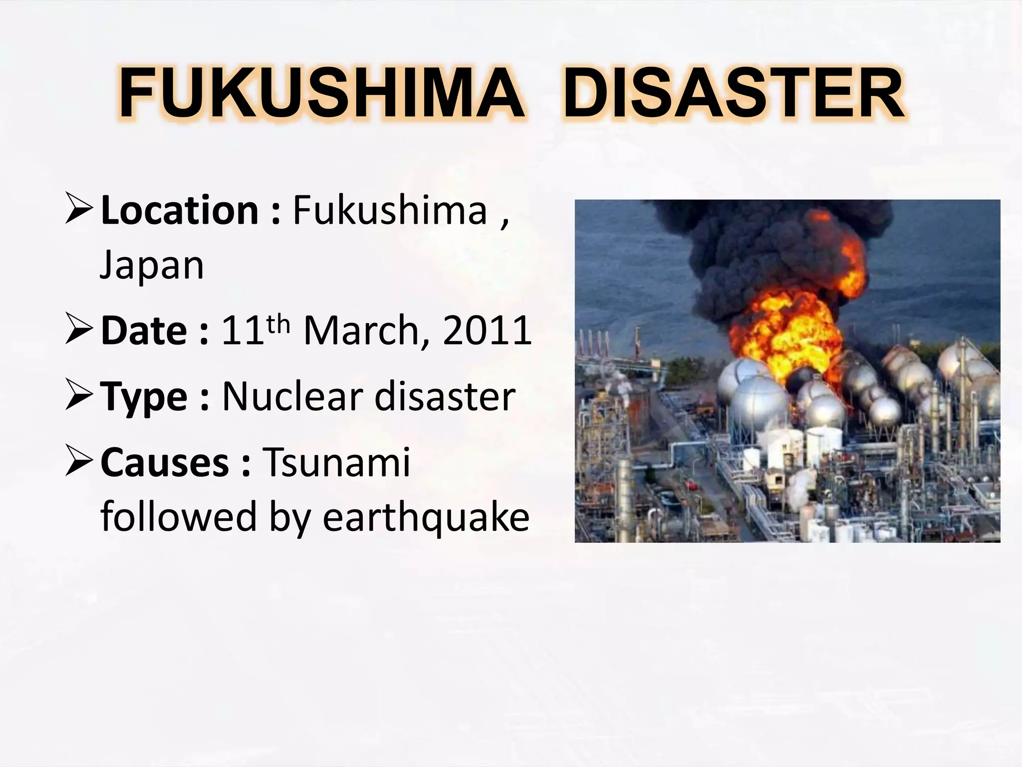 Fukushima Disaster | PPTX