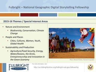 Fulbright National Geographic Powerpoint- Polishing Your Application ...