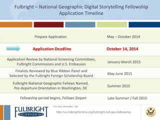Fulbright National Geographic Powerpoint- Polishing Your Application | PPTX | Environmental ...