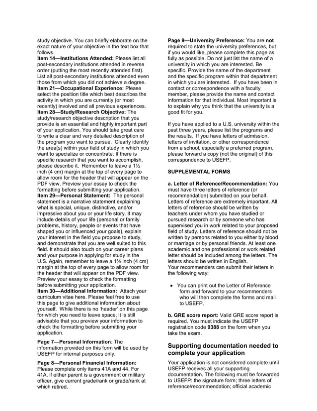 Fulbright application 2014 | PDF