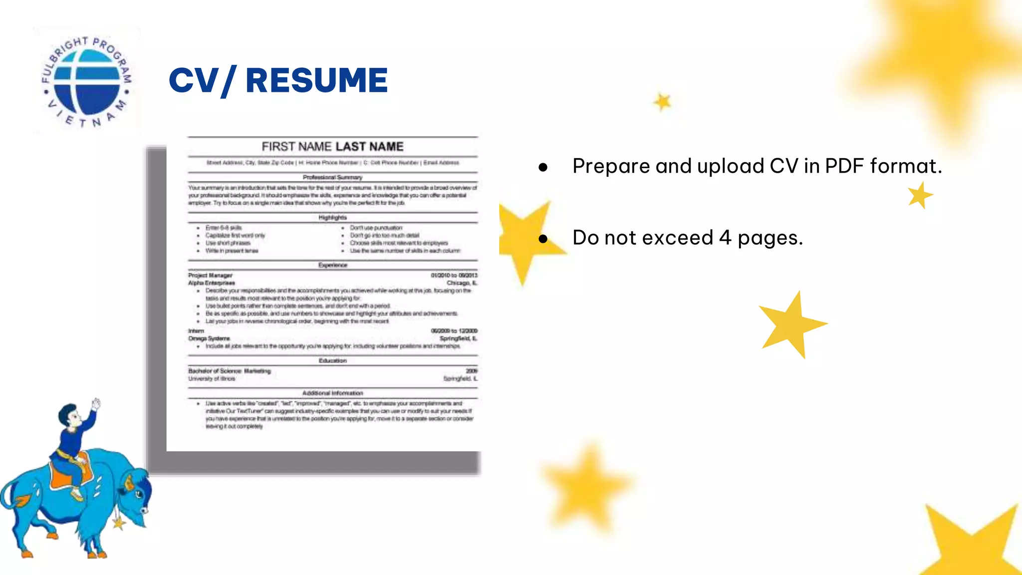 Fulbright Scholarship Application_CV & Cover Letter | PPTX