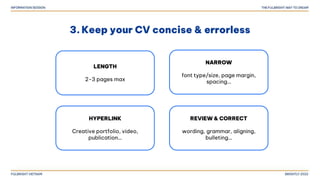 Fulbright Scholarship Application_CV & Cover Letter | PPTX