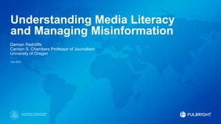 Media Literacy and Navigating Misinformation | PPT