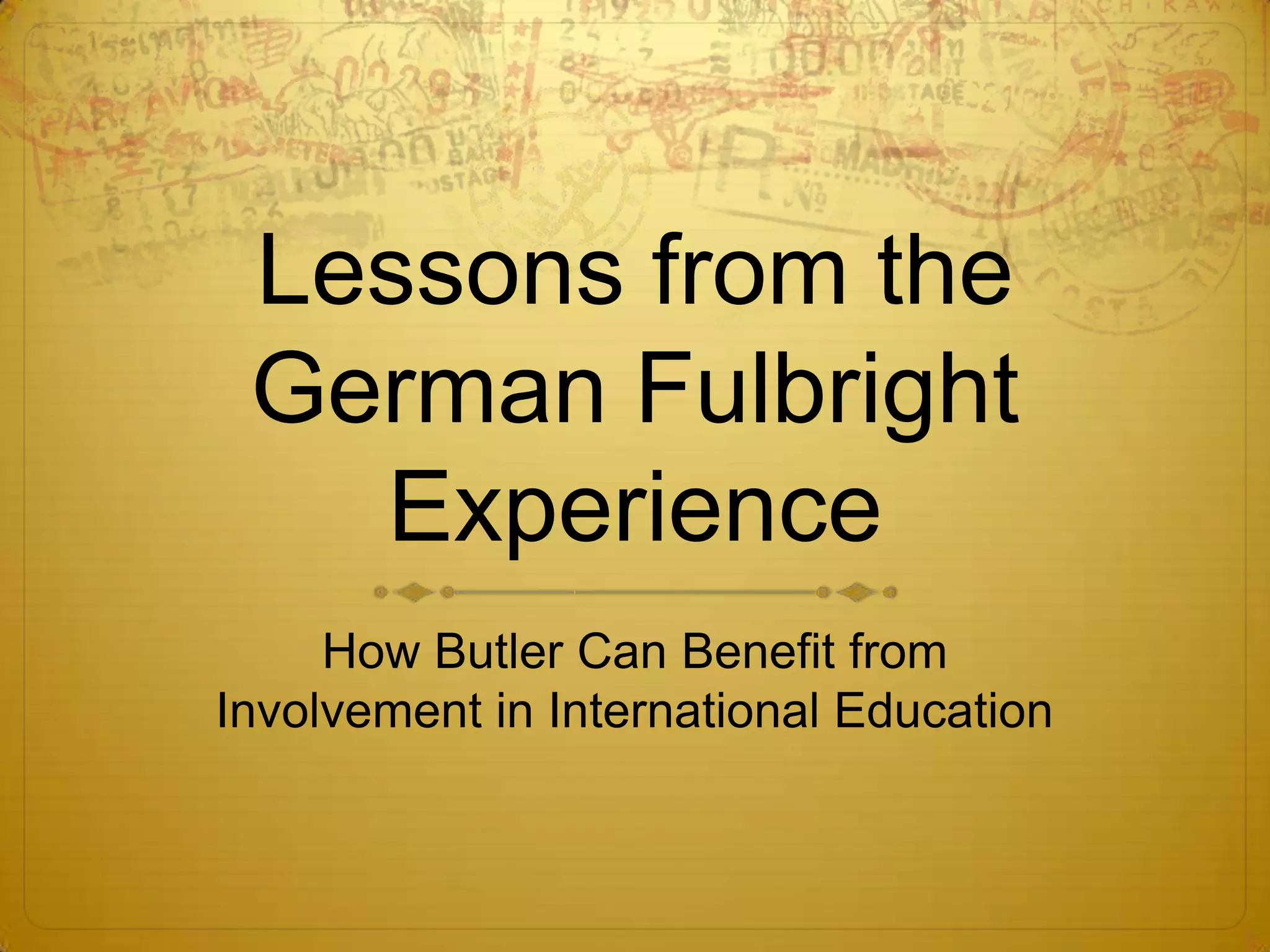 Fulbright presentation - Randy Bush | PPT