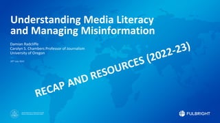 Resources: Media Literacy and Managing Misinformation | PPT