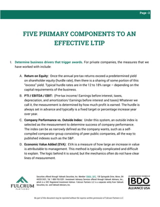 Private Company // Long Term Incentive Plan Design Template Guidance | PDF