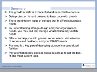 Fulcrum Group Storage And Storage Virtualization Presentation | PPT