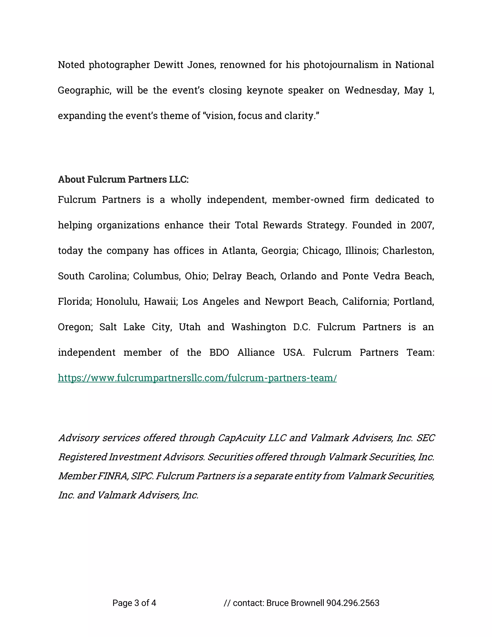 Fulcrum Partners Executive Benefits Represented at BDO Alliance USA ...