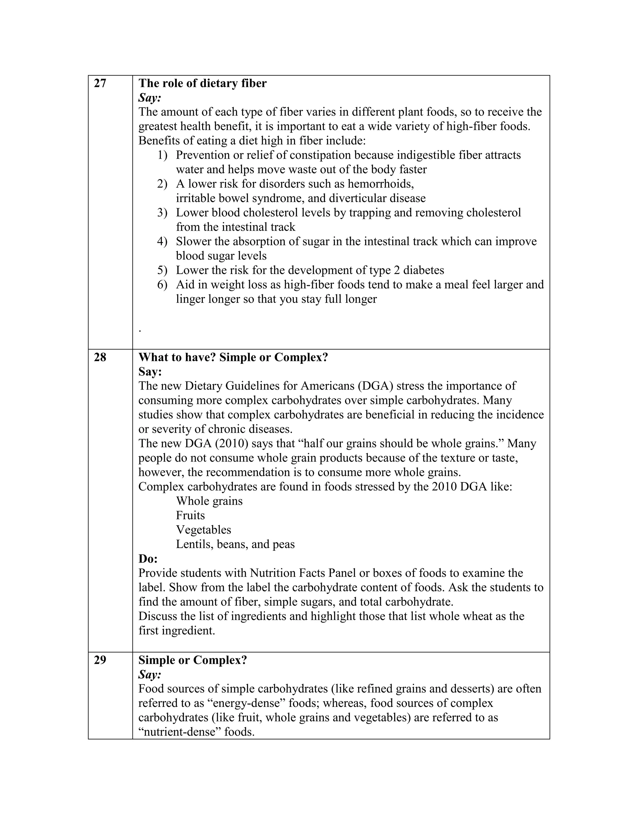 Fueling your body lesson plan unit 5 | PDF