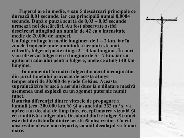Fulgerul - proiect la fizică | PPT