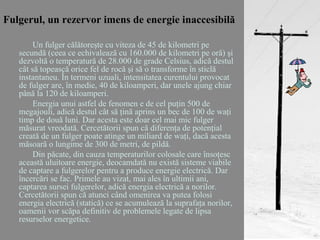 Fulgerul - proiect la fizică | PPT