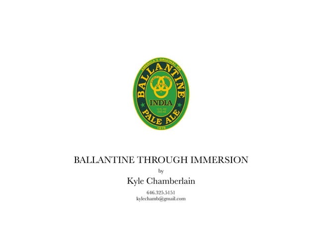 Ballantine Updated Brand Concept | PPT