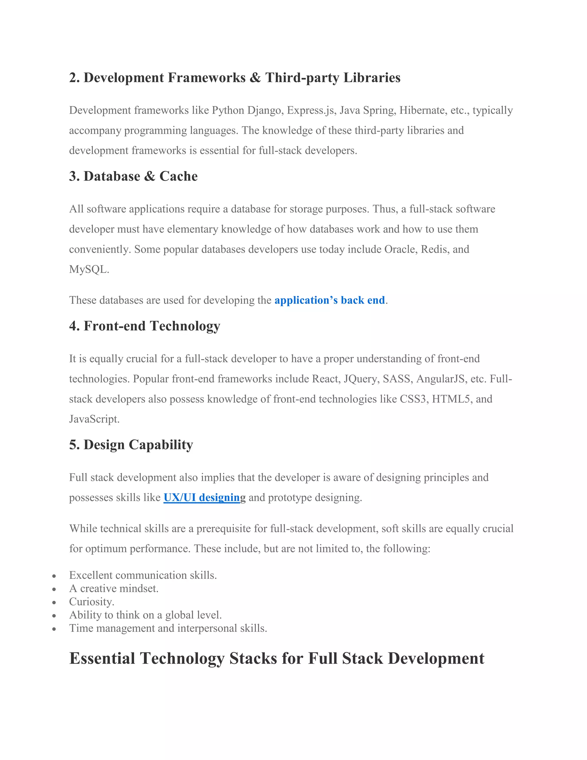 Full Stack Development | PDF