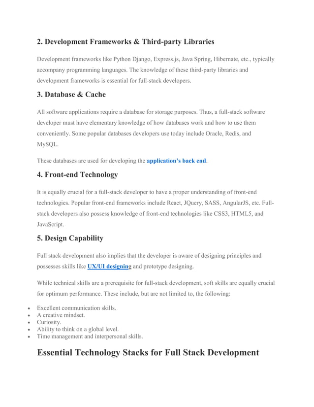 Full Stack Development | PDF