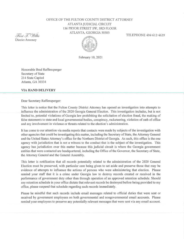 Preservation Letter | PDF