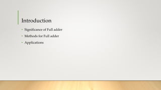 FULL-ADDER.pptx ,with some examples about the topic | PPTX