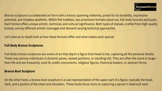 Full-Body Bronze vs. Busts Bronze Different Formats in Bronze ...