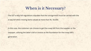 Comprehensive Guide to GST E-Way Bill 2 for Enhanced Compliance | PPT ...