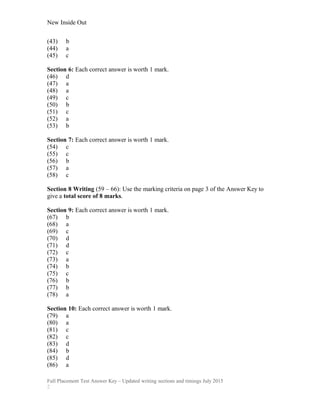 Full placement-test-answer-key updated-july-2015 | DOC
