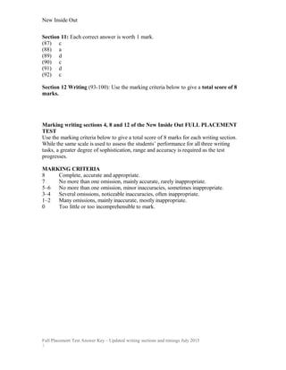 Full placement-test-answer-key updated-july-2015 | DOC