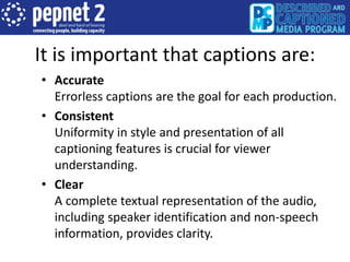 Understanding Closed Captioning Standards and Guidelines | PPTX