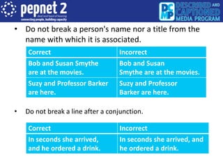 Understanding Closed Captioning Standards and Guidelines | PPTX