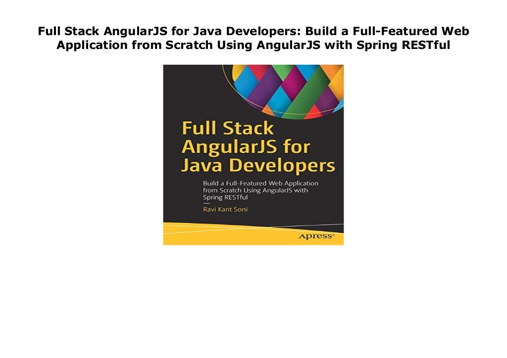 Full Stack Angularjs For Java Developers Build A Full Featured Web