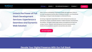 Full-Stack Development Services Company pdf | PPT