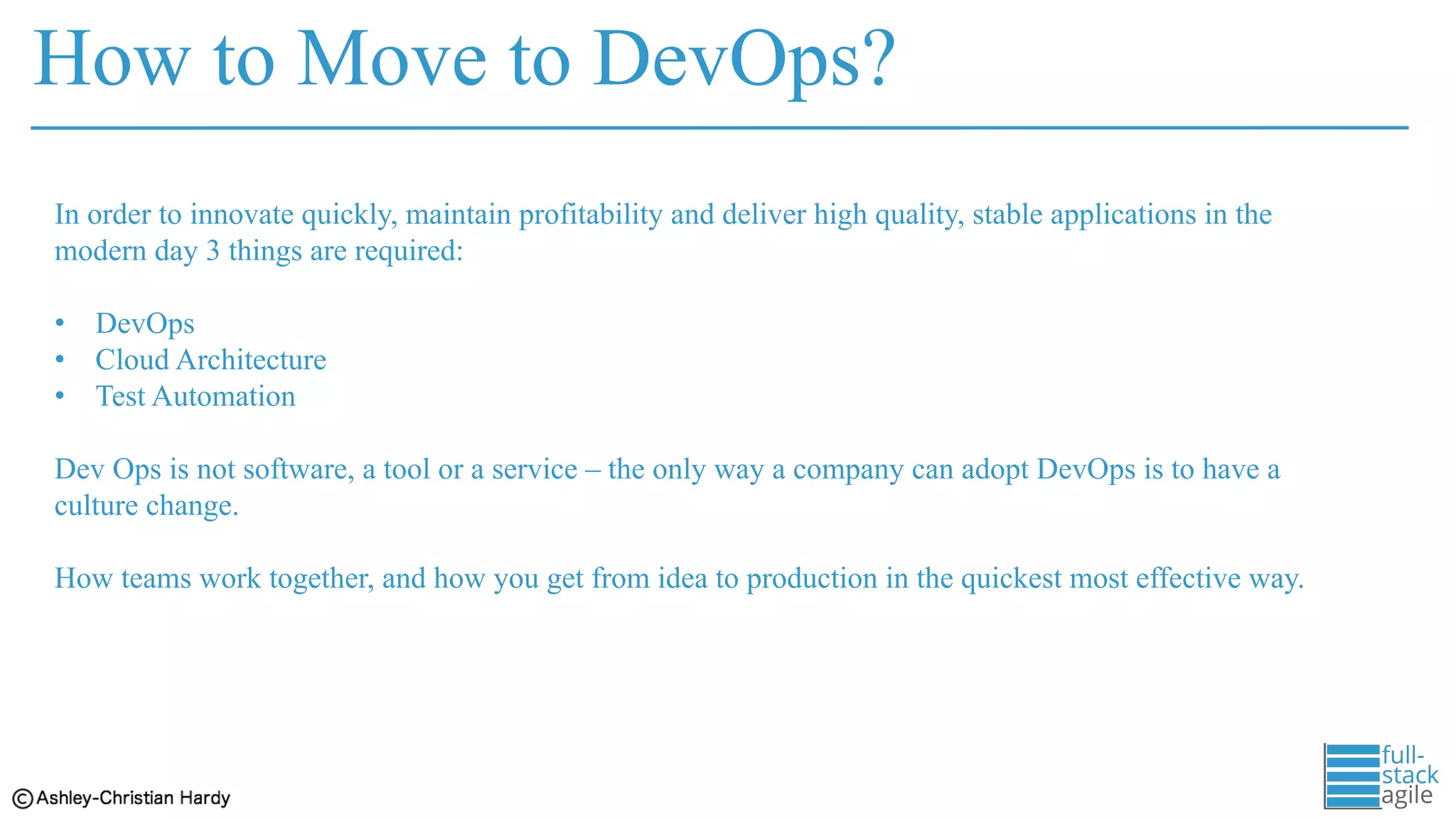 Full-Stack Agile - What is DevOps? | PDF | Cloud Computing | Internet