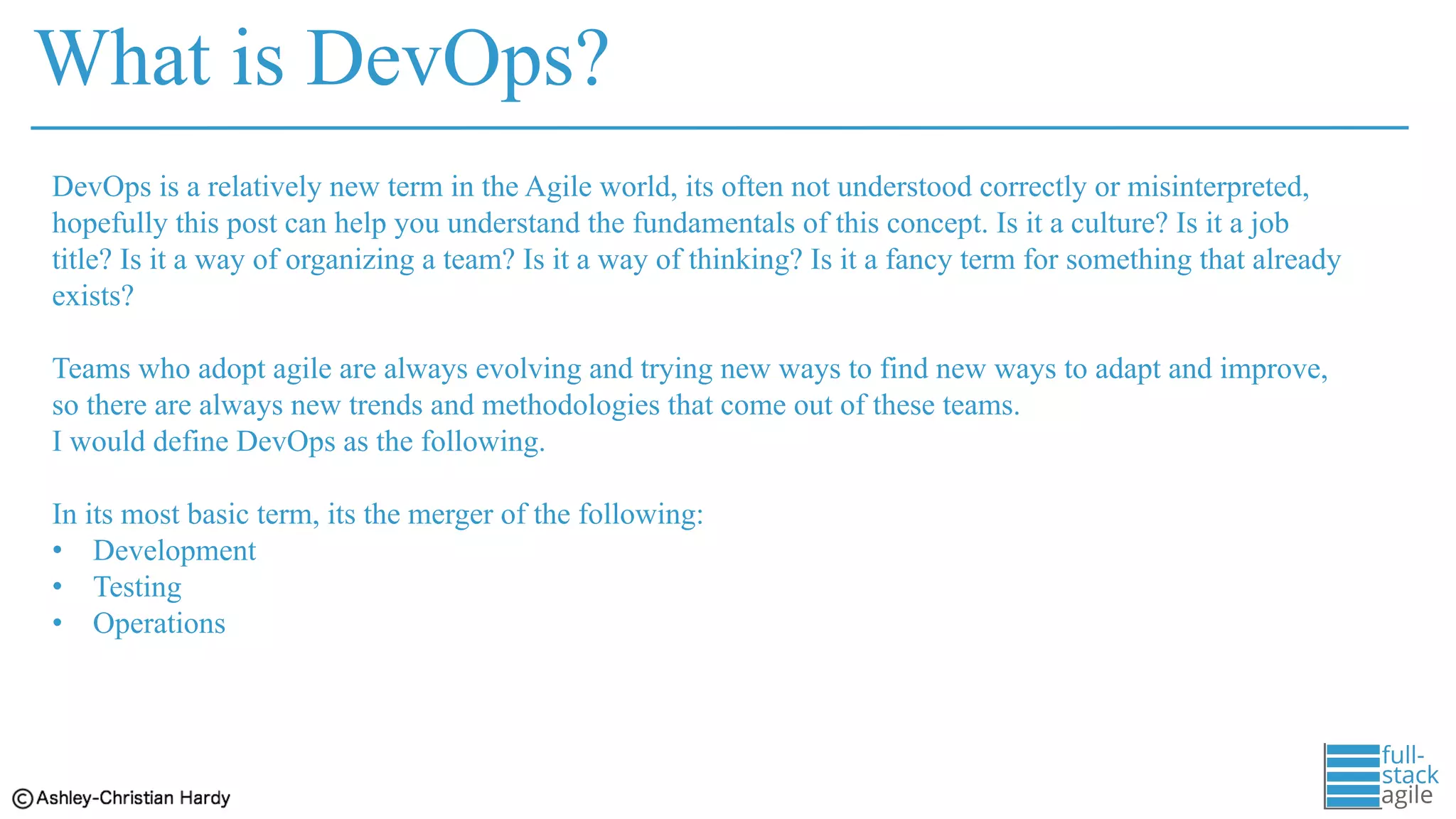 Full-Stack Agile - What is DevOps? | PDF | Cloud Computing | Internet