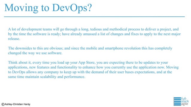 Full-Stack Agile - What is DevOps? | PDF | Cloud Computing | Internet