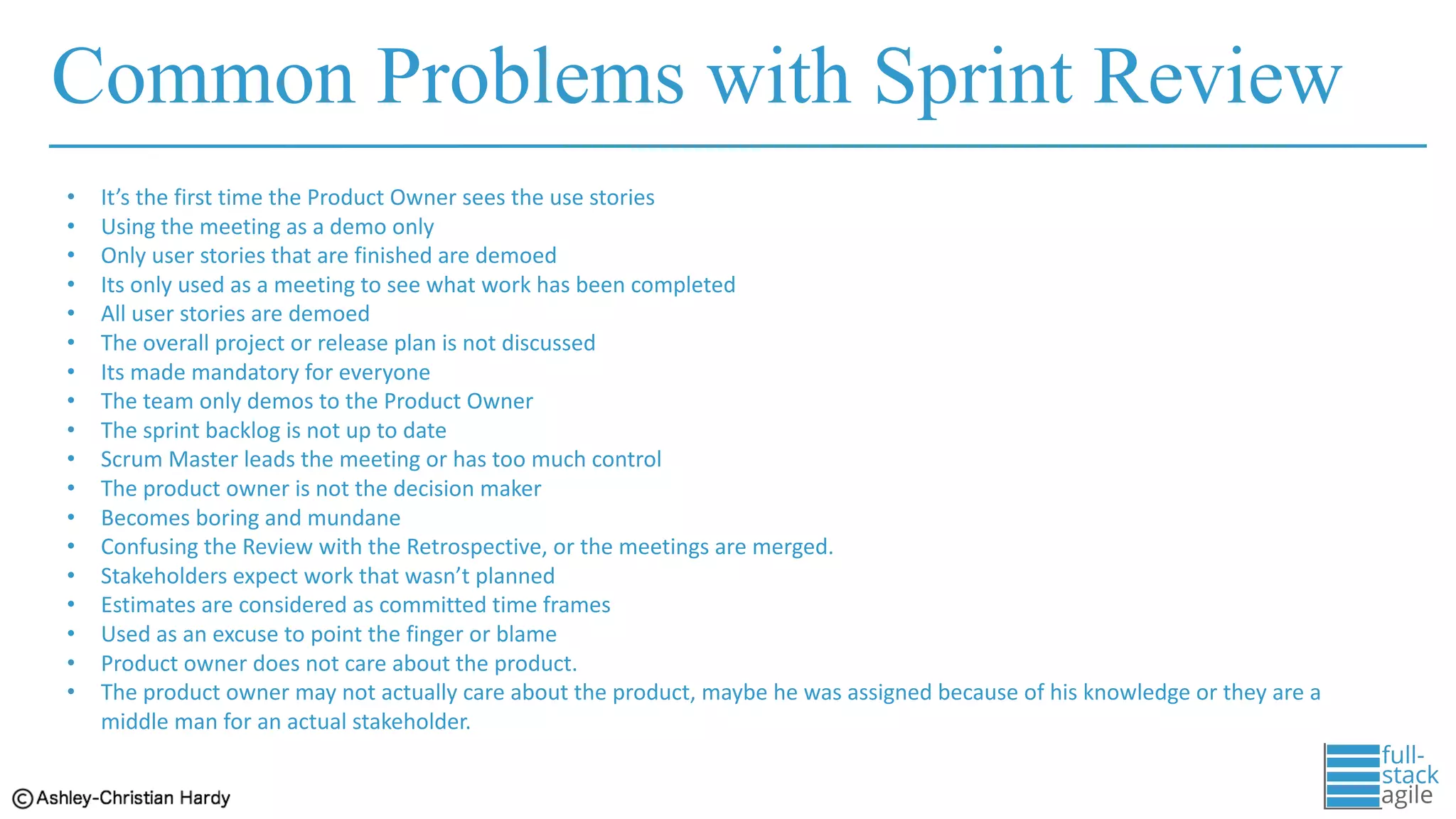 Full-Stack Agile - The Sprint Review (Scrum) | PPT