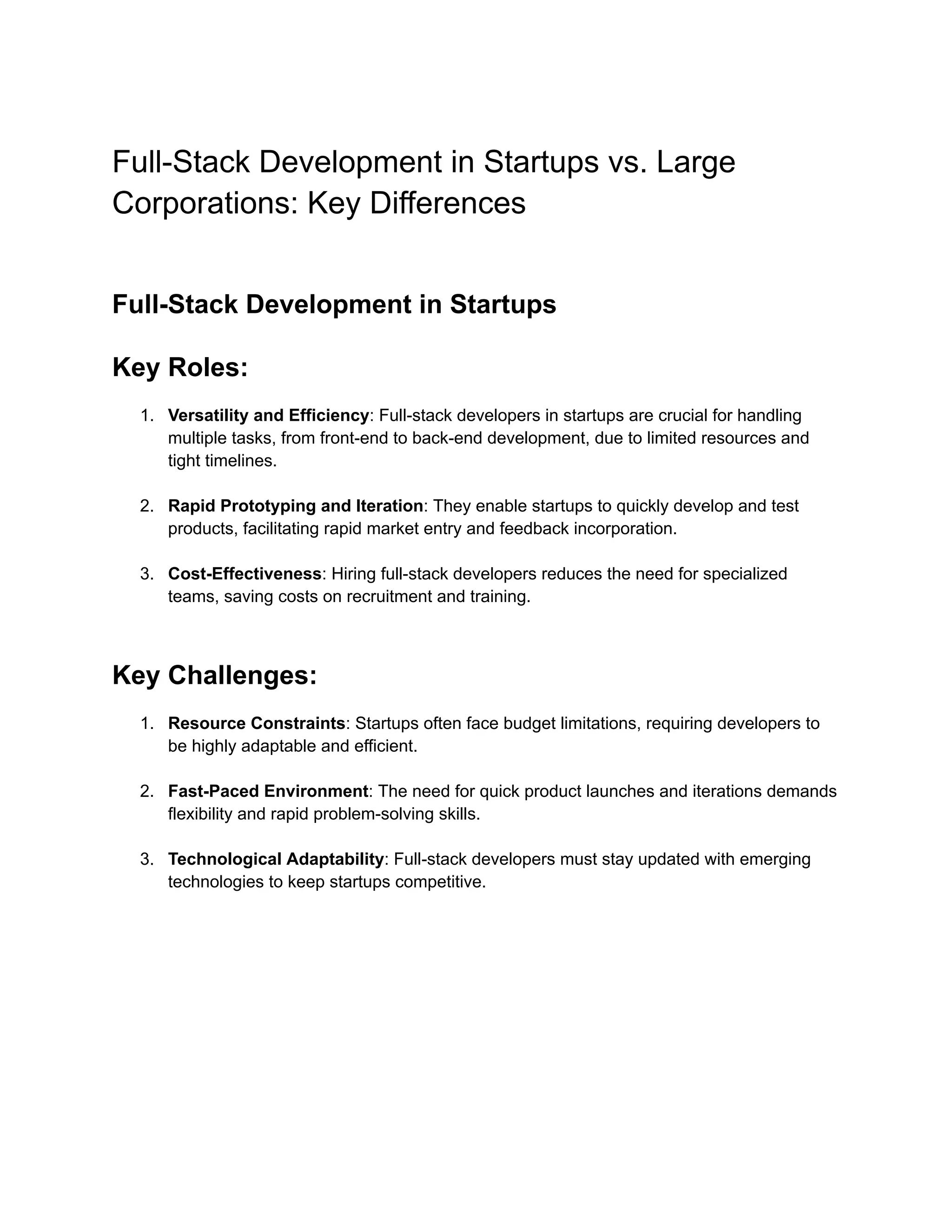 Full-Stack Development in Startups vs. Large Corporations_ Key ...