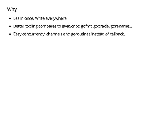 Full-stack go with GopherJS | PPT