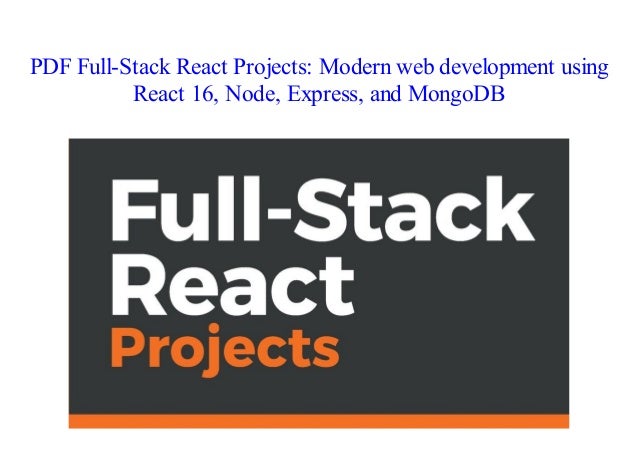 full stack node js pdf