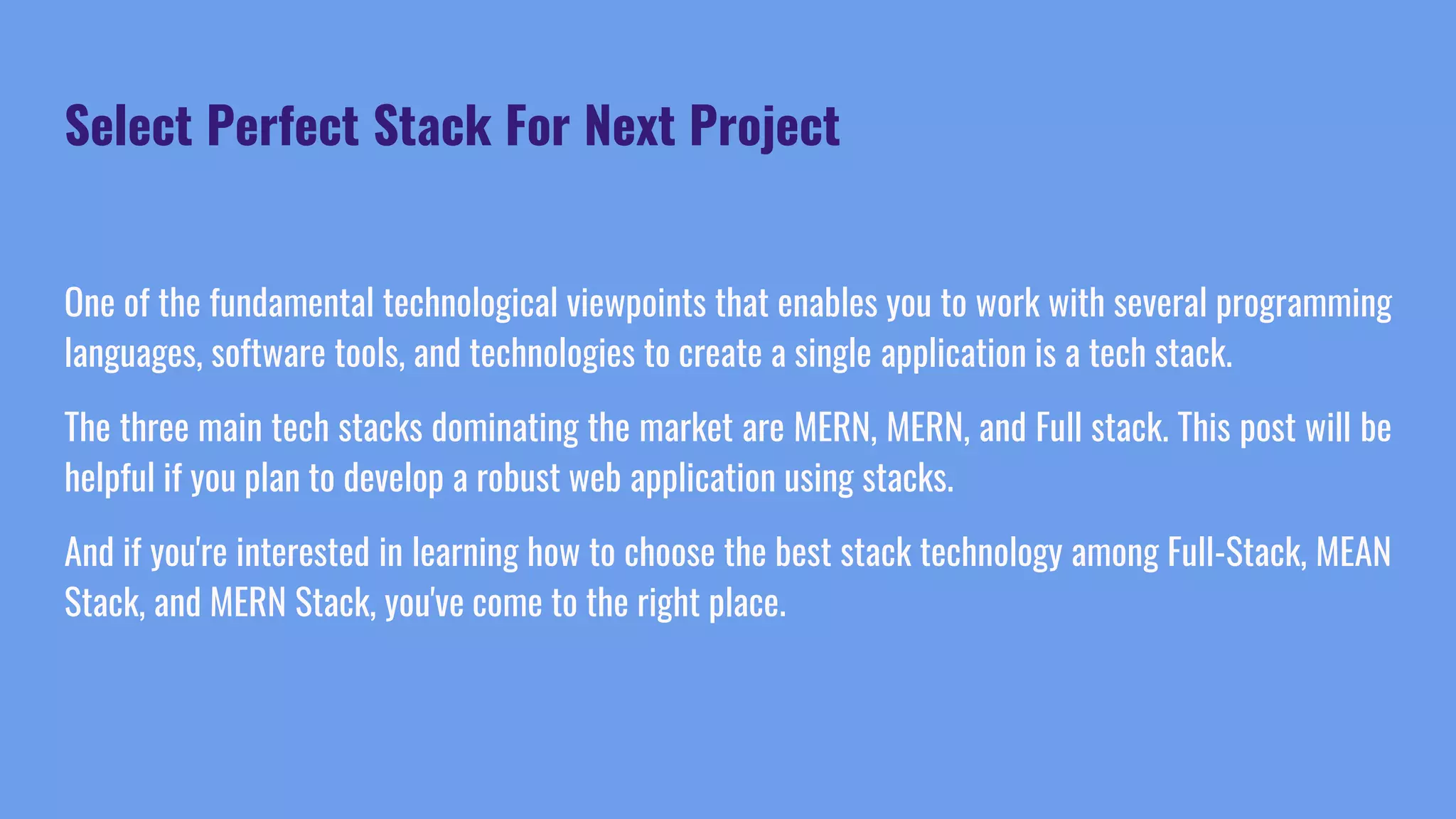 Full-Stack vs MEAN Stack vs MERN Stack | PPTX