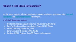 Full-Stack vs MEAN Stack vs MERN Stack | PPTX