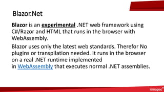 Full stack web development with c# and web assembly - Blazor.Net