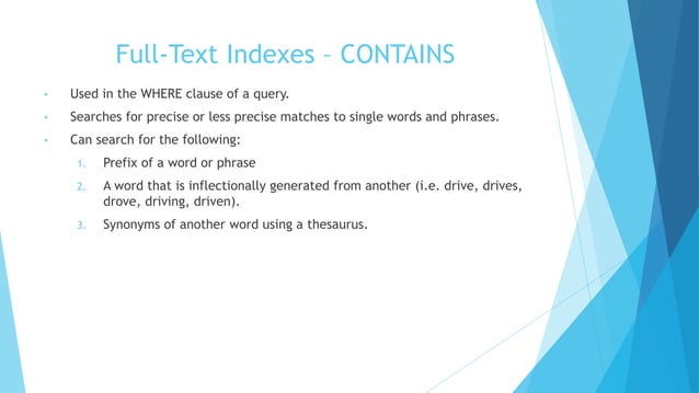 MS SQL Server Full-Text Search | PPT